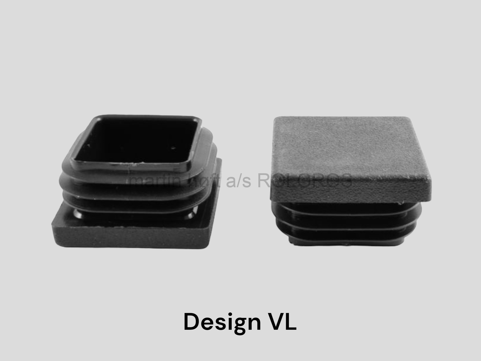 Part no. VL - Ribbed insert for square tubes with flat top - Insert for ...